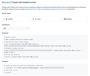 EC2에 GitHub Actions self-hosted runner 띄우기 | Wonny Log